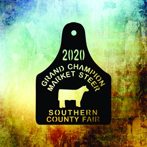 Custom Metal Steer Ear Tag Award or Stall Sign / Pen Sign / - Etsy