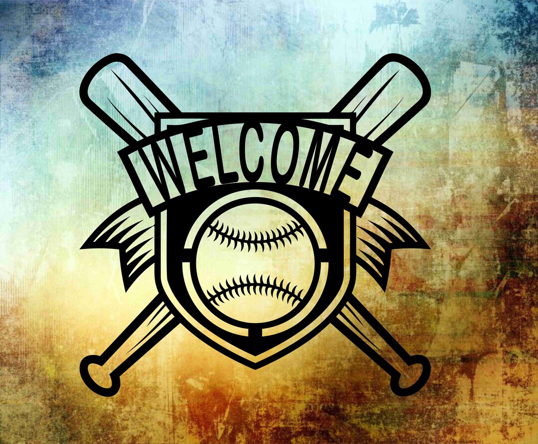 Customized Baseball and Bat Plasma Cut Metal Art. Customized With Your ...