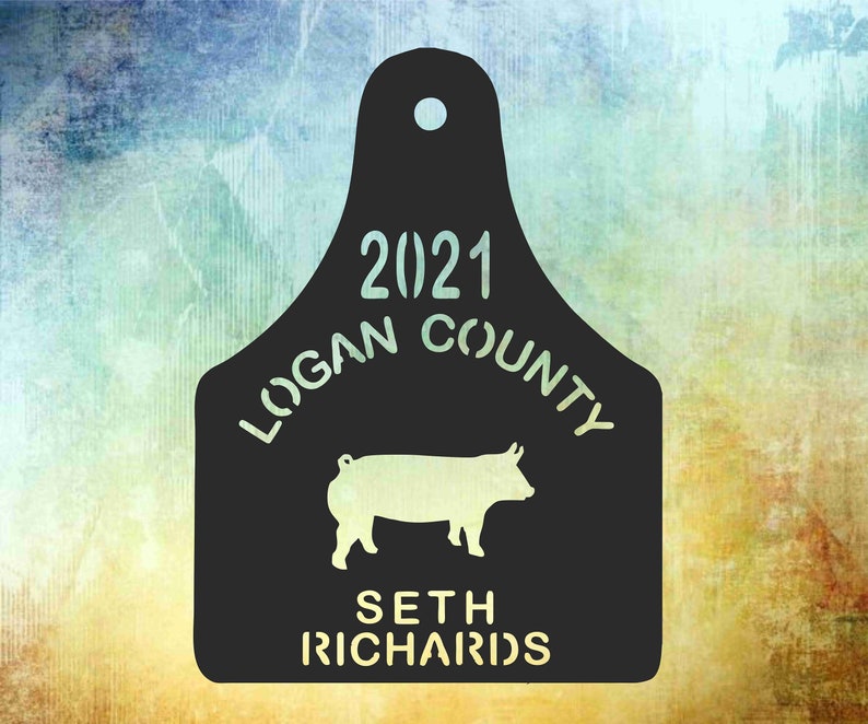 Pig/hog Ear Tag Pen Sign or Livestock Award / Farm or Ranch - Etsy