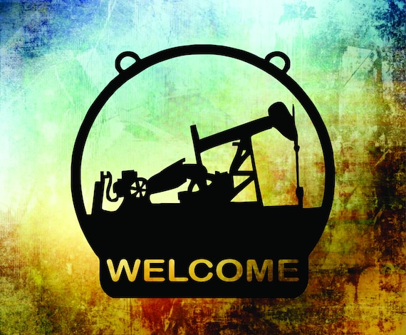 Oil Field Pumpjack Sign. Wall Art or Yard Stake Sign. Plasma | Etsy