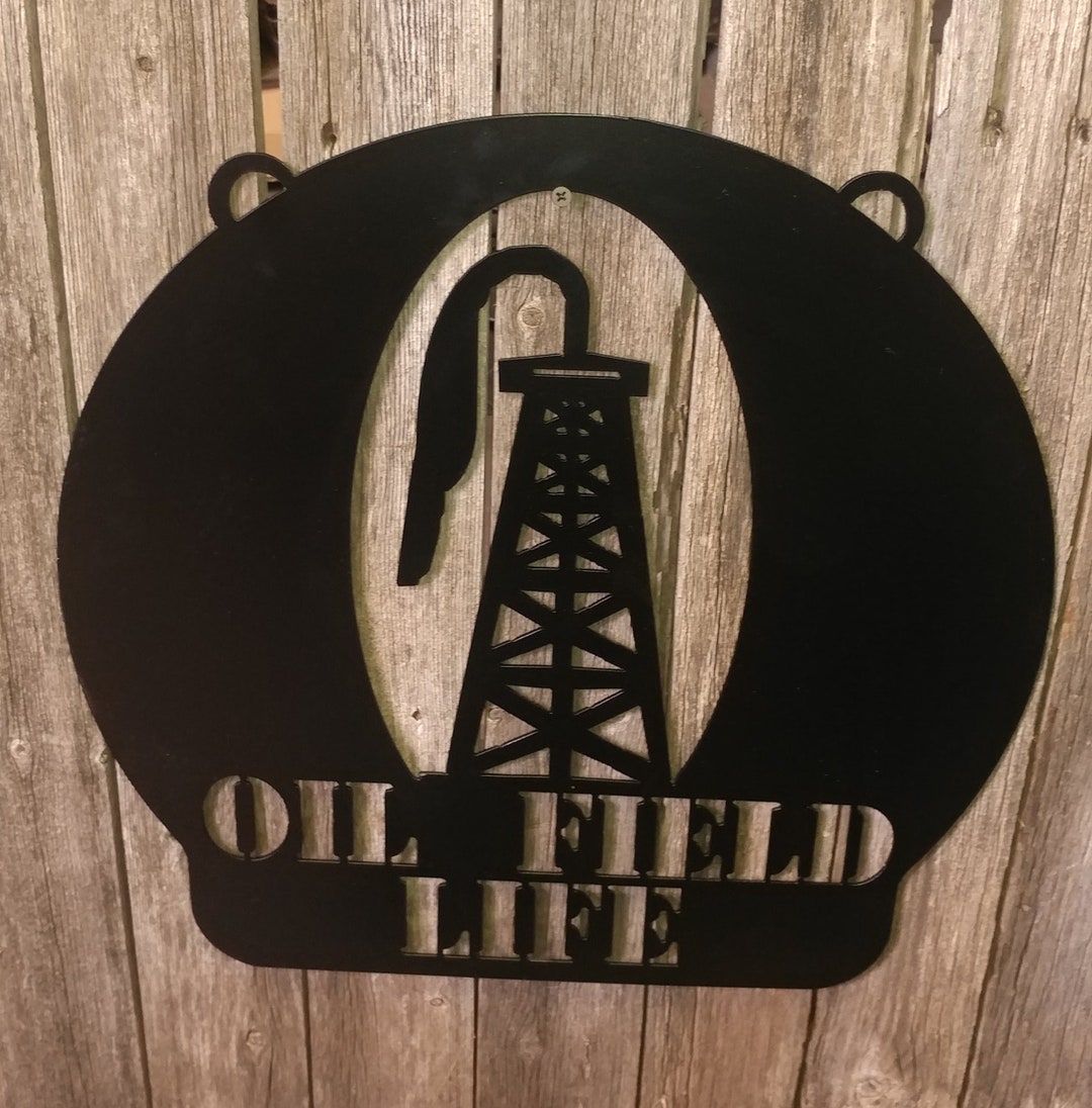 Hanging Sign. Oil Field Life, Trash, Plasma Metal Yard or Wall Art. - Etsy