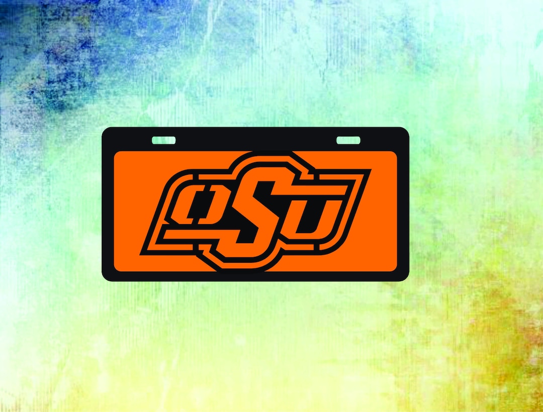 Pistol Pete Oklahoma State Cowboys Metal License Plate - Officially ...
