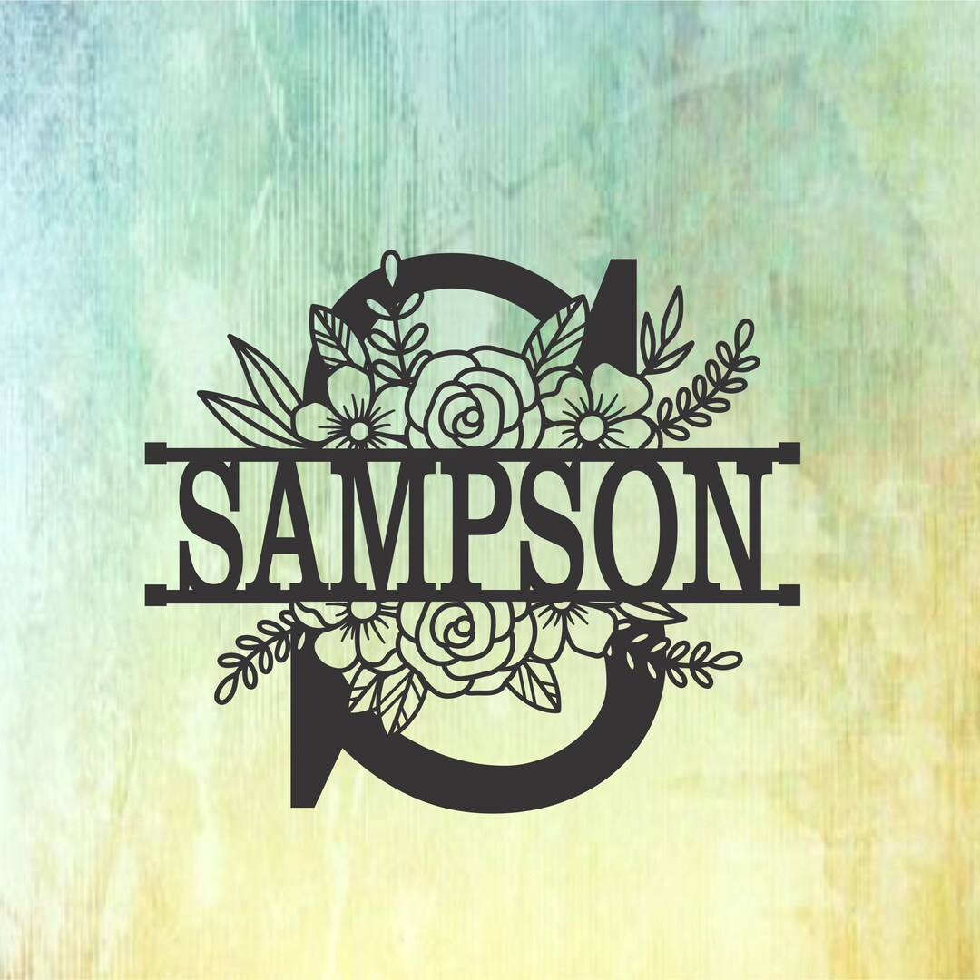 Custom Monogram Name Metal Wall Art - Personalized Letter for Unique ...