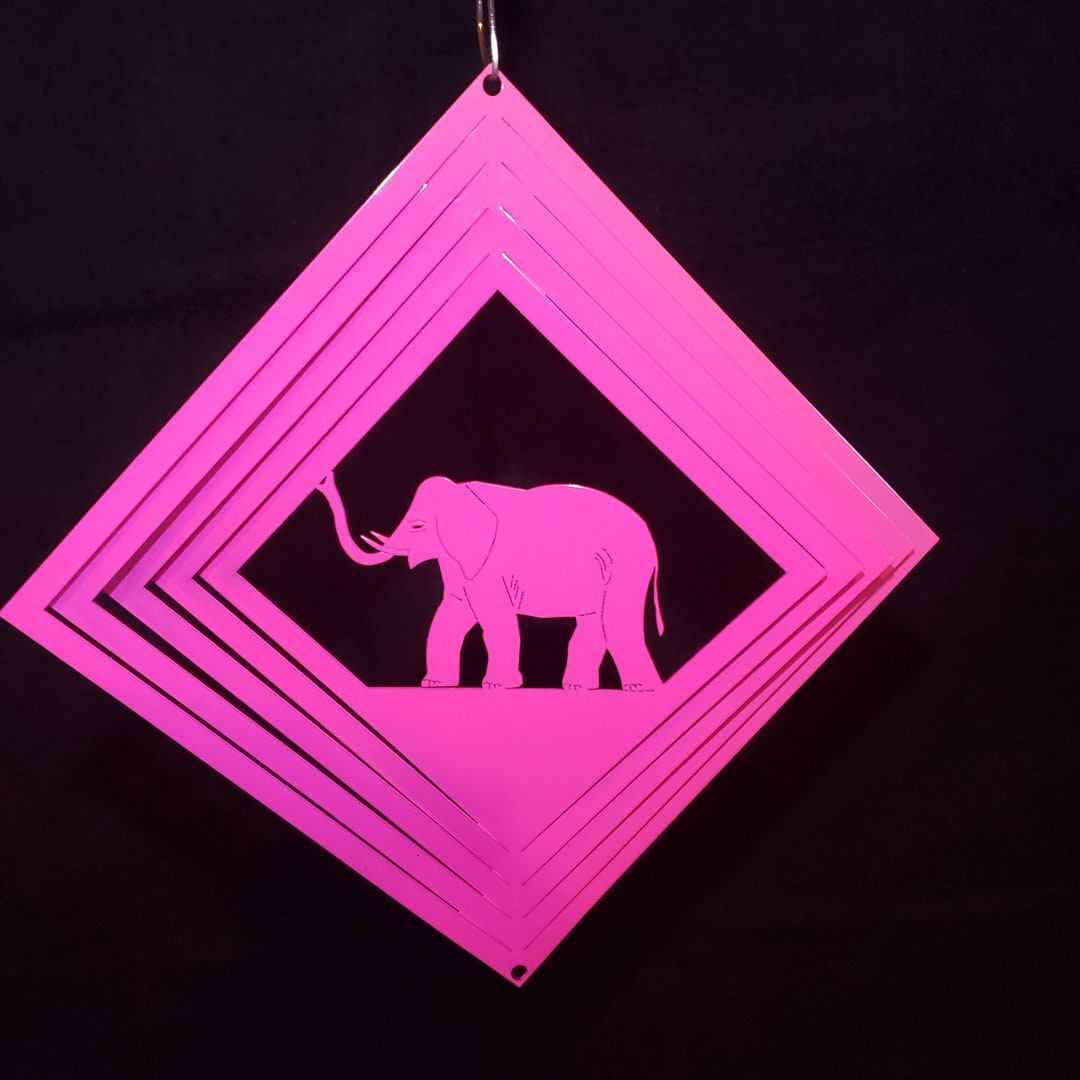 6 Elephant Wind Spinner. Garden Wind Whirly. Patio Decoration. Porch ...