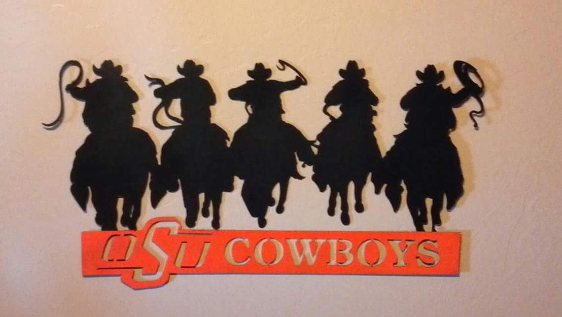 18 or 24 metal plasma cut OSU Cowboys Riders. | Etsy