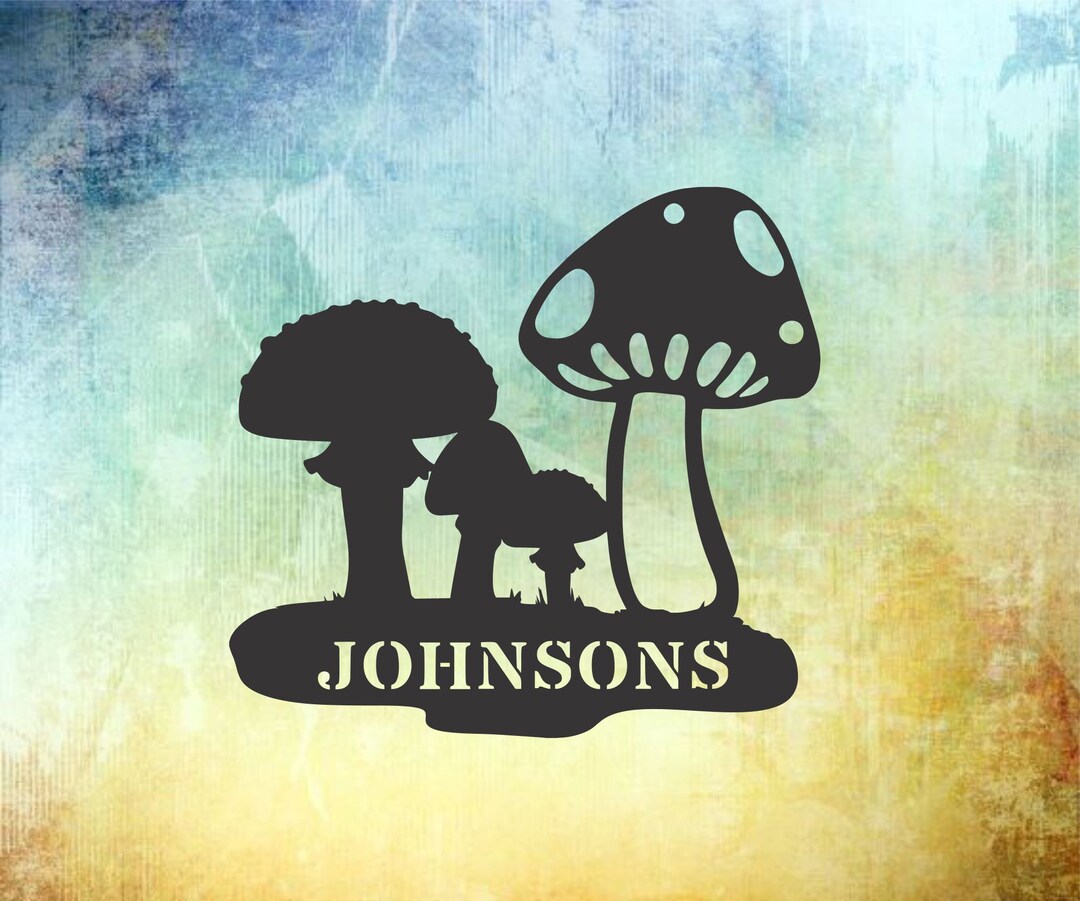 Mushroom Yard Stake or Sign. Custom Metal Plasma Cut Personalized ...