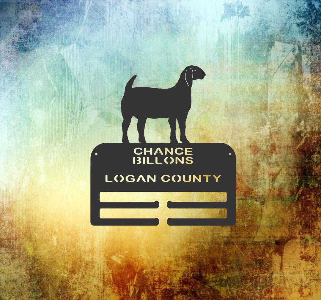 Personalized Goat Ribbon Holder: Metal Show Trophy, Medal Hanger - Etsy