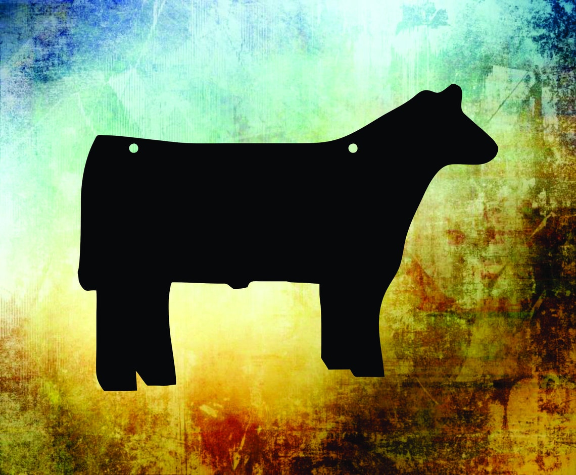 Steer-cattle sign or yard stake. Custom Livestock metal art | Etsy