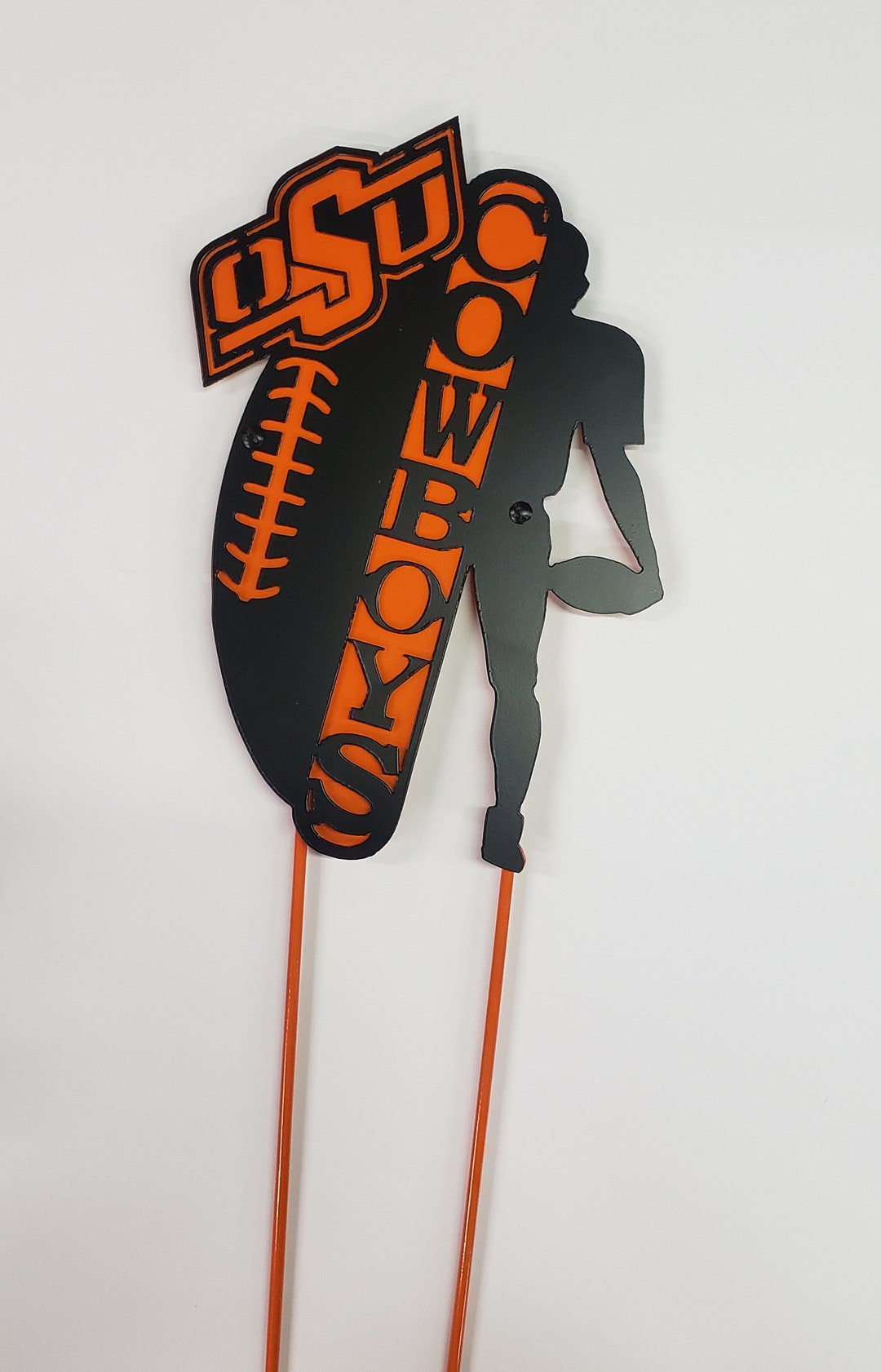 36 2 Color Osu-oklahoma State University Metal Sign With Bolt on Yard ...