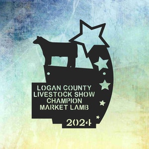 Custom Metal Livestock Show Sign: Farm Animal Award - Etsy