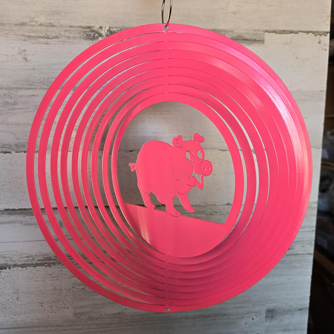 Pig, Hog Wind Spinner / Garden Wind Whirly / Patio Decoration / Porch ...
