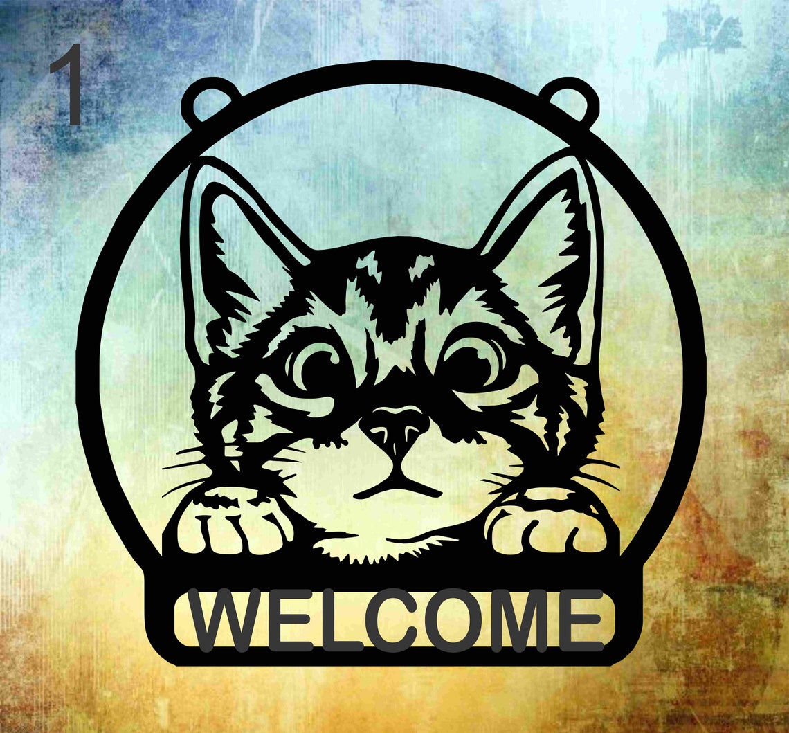 Metal Cat-kitten Name Address or Yard Sign / Personalized - Etsy