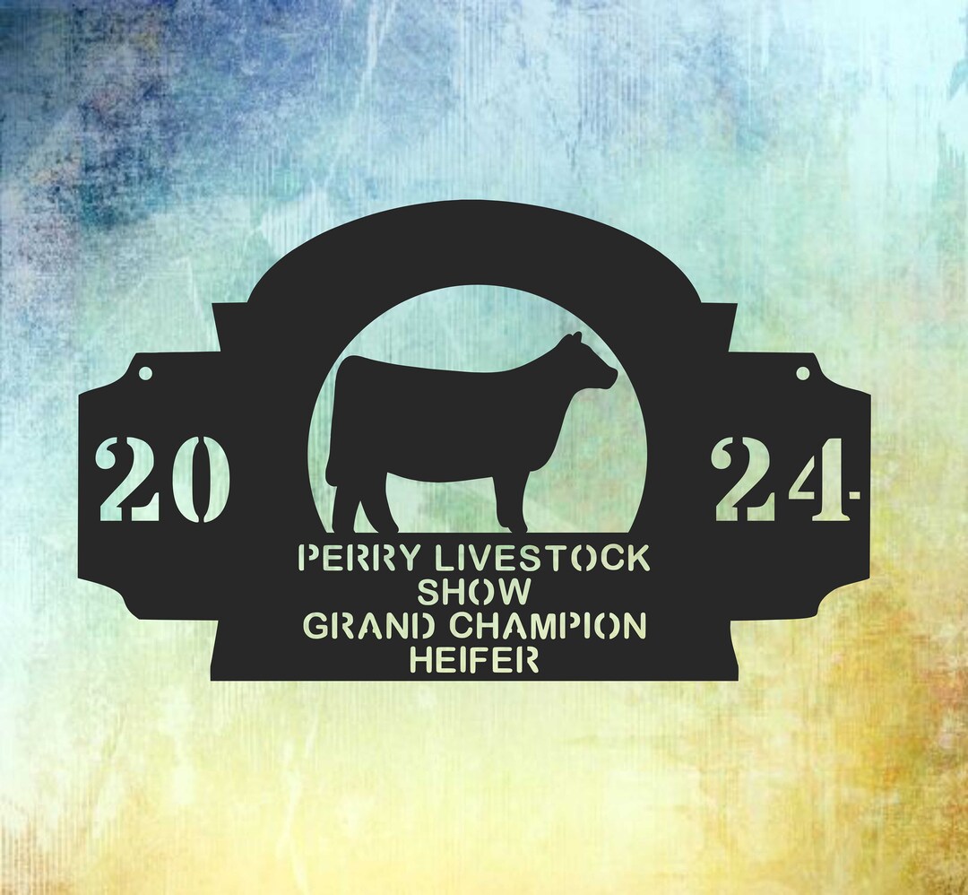 Plasma Cut Cattle Award: Champion Steer/heifer Pen Sign - Etsy
