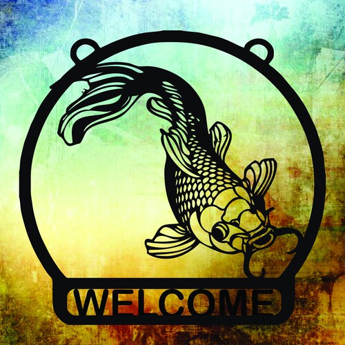 Metal Plasma Cut Koi Fish Pond Sign or Yard Stake. Great - Etsy