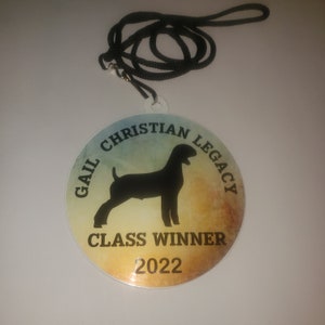 4" Custom Livestock Award Medallion With Lanyard. Personalized for Your ...
