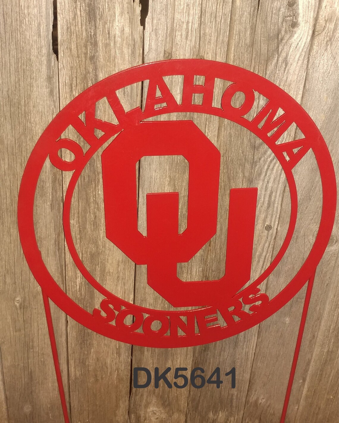 Oklahoma University Metal Art Yard Stake: OU Sooners Flag Decor - Etsy