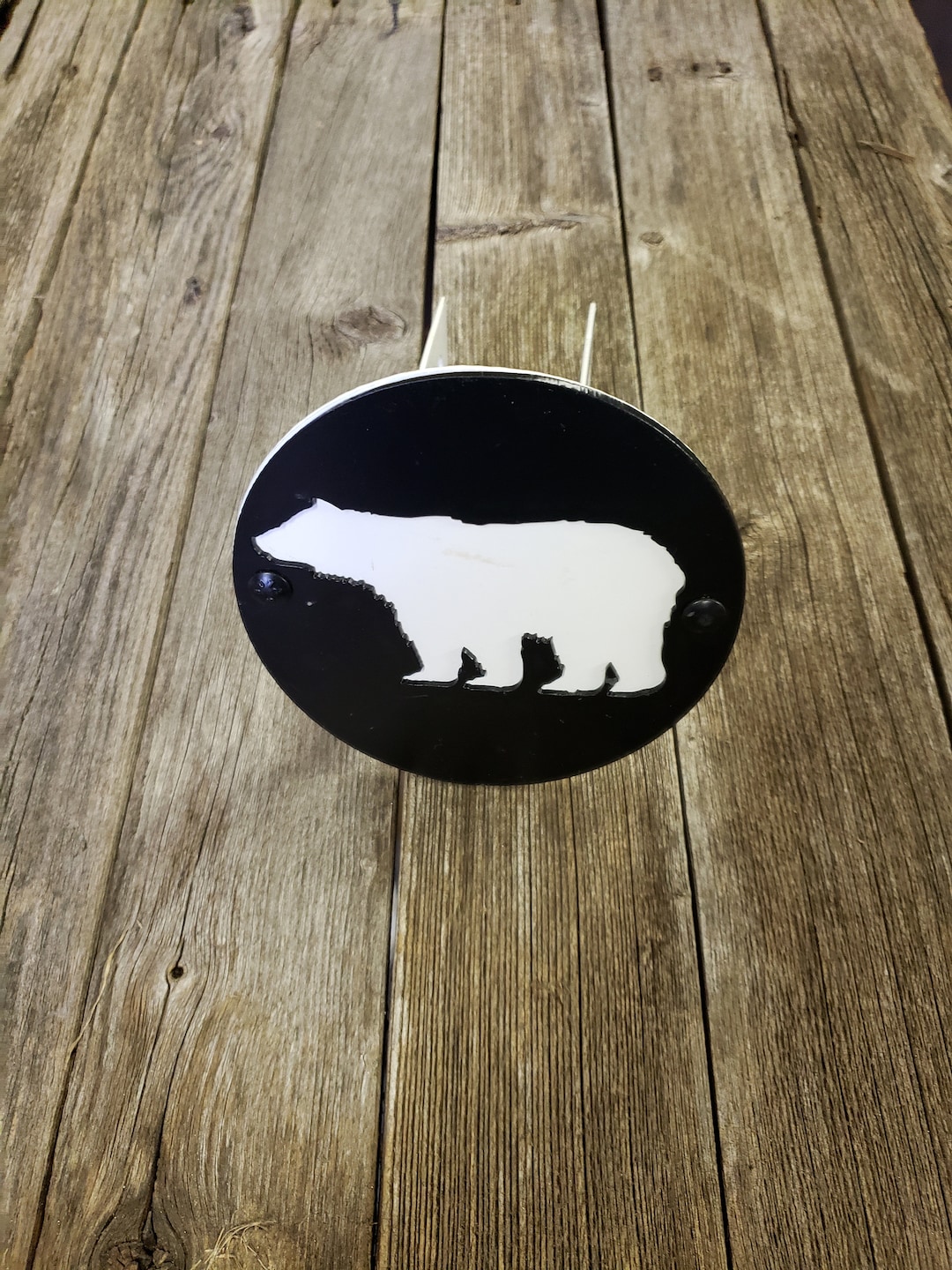 5" Bear Plasma Cut Receiver Hitch Cover. Custom Metal Art. Wildlife ...