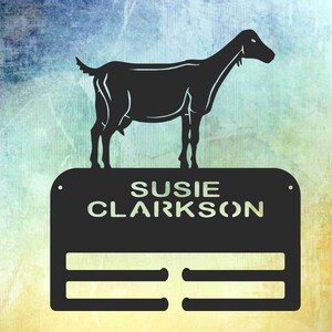 Personalized Goat Ribbon Holder: Metal Show Trophy, Medal Hanger - Etsy