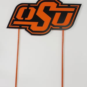 OSU Metal Yard Stake: Oklahoma State University Football Decor - Etsy