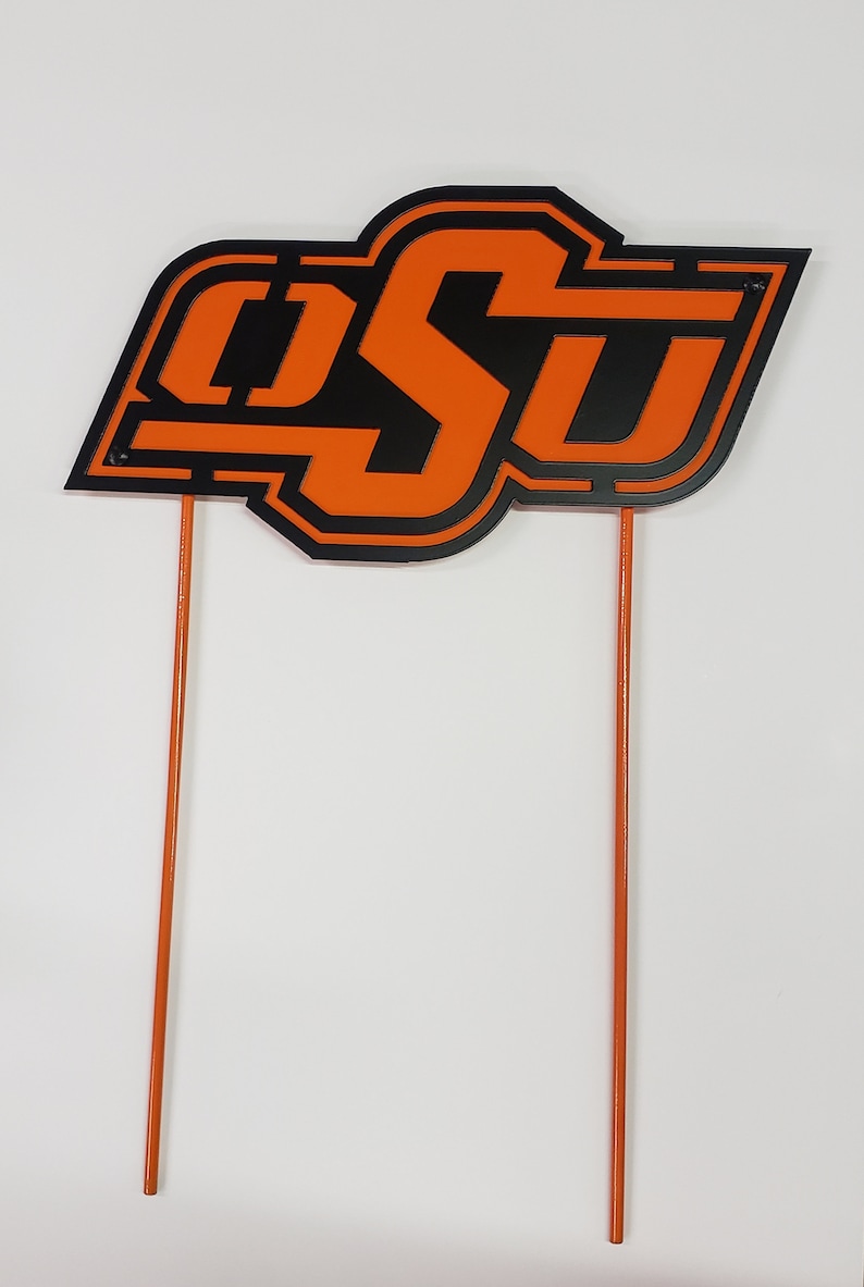 OSU Metal Yard Stake: Oklahoma State University Football Decor - Etsy
