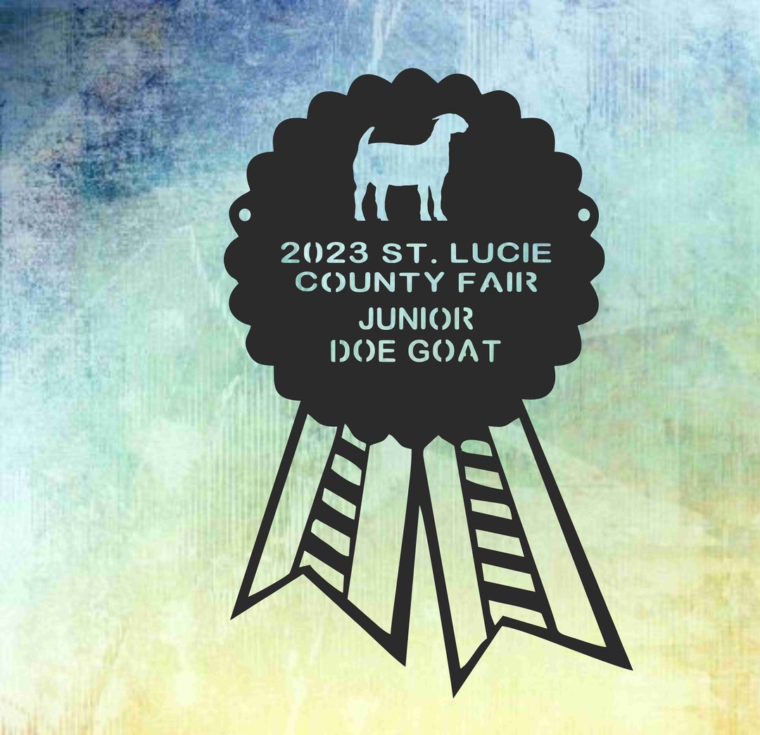 1st Place Goat Ribbon. Metal Livestock Award. Goat Banner. Livestock ...