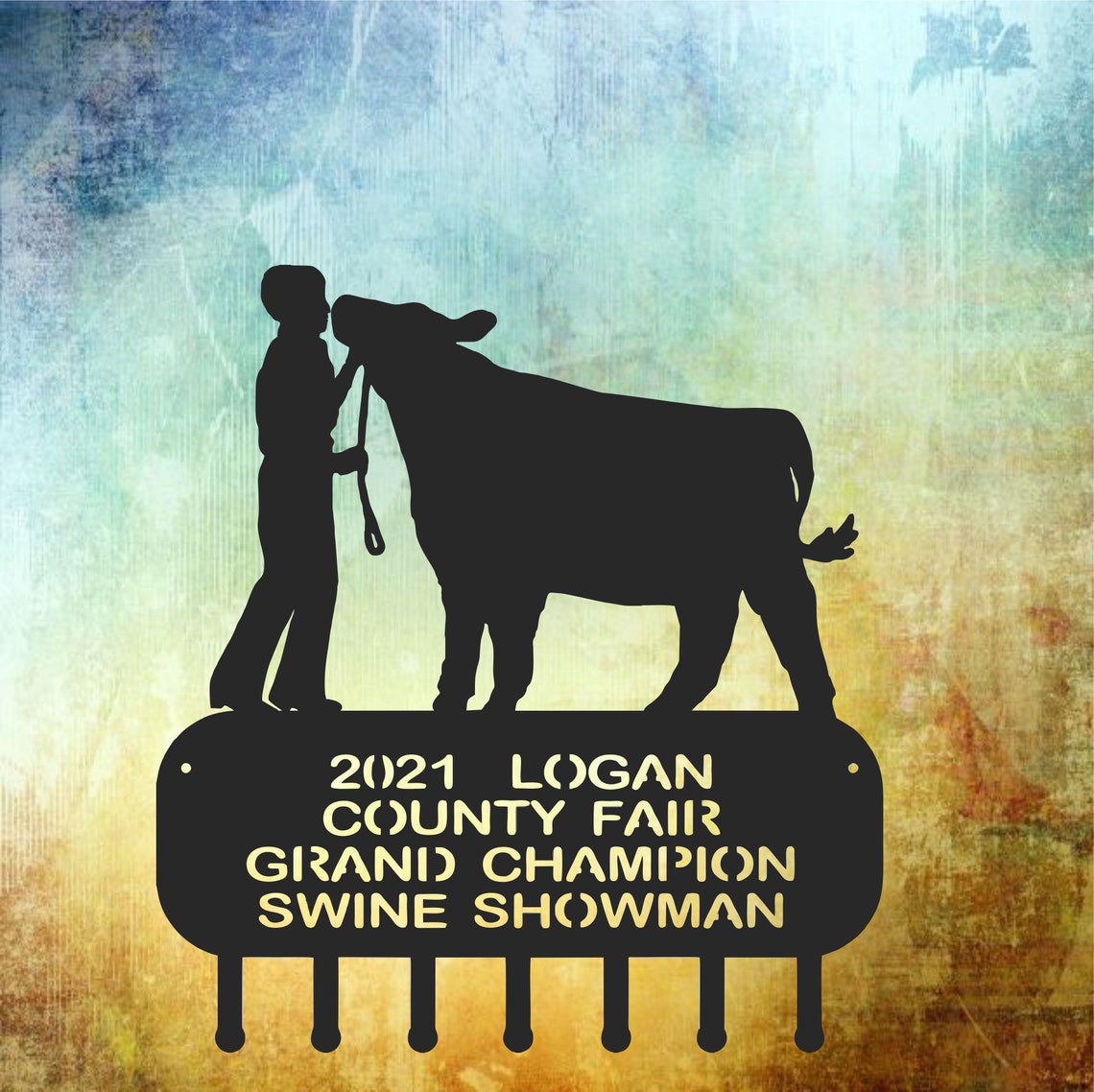 Cattle Showmanship Ribbon Holder Award Personalized Pen Sign - Etsy