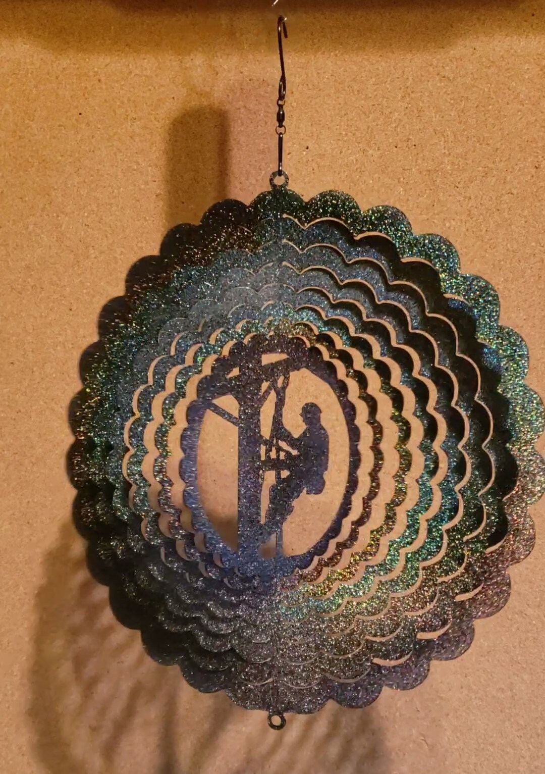 Lineman Spinner /yard Decoration/plasma Cut Metal Art / Garden ...