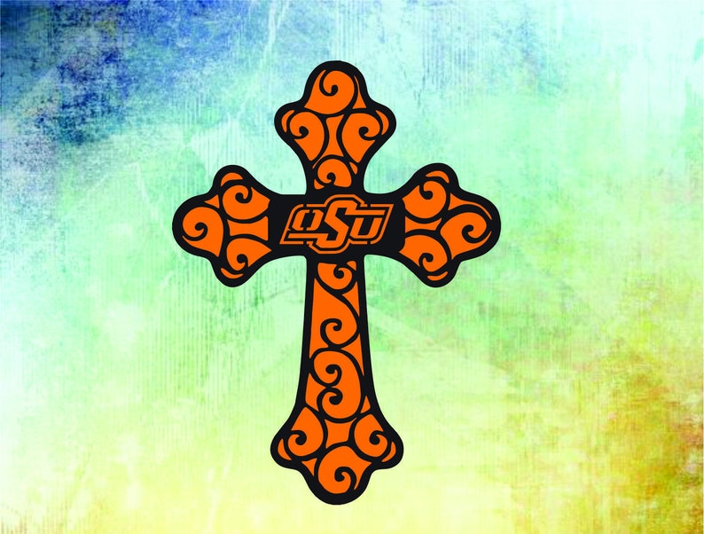 OSU Cross Oklahoma State Cowboys Plasma Metal Wall Art Yard - Etsy