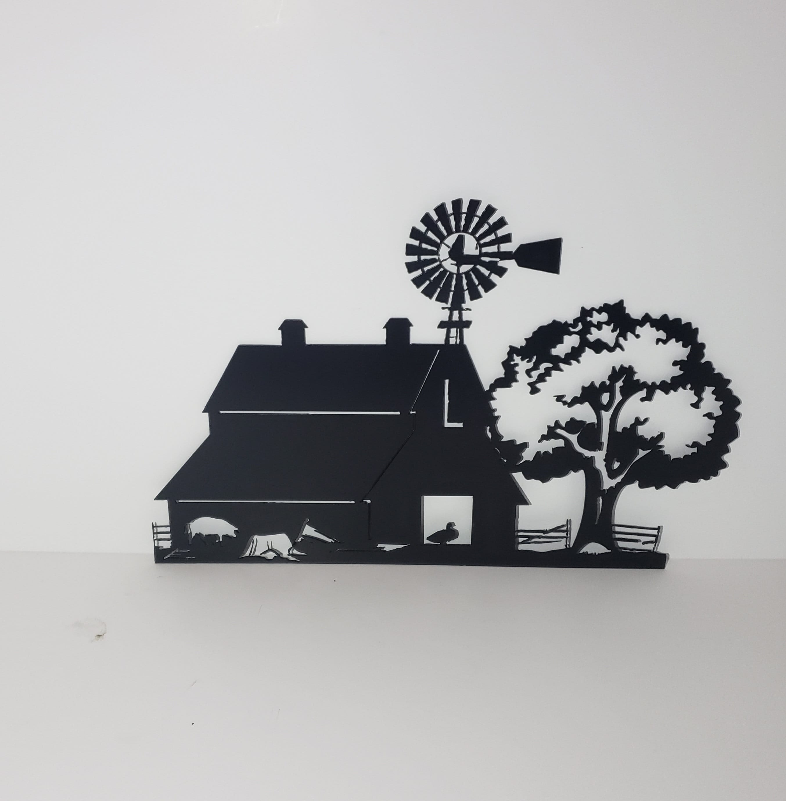 18 Metal Plasma Cut Farm Barn Design / Yard Stake or | Etsy