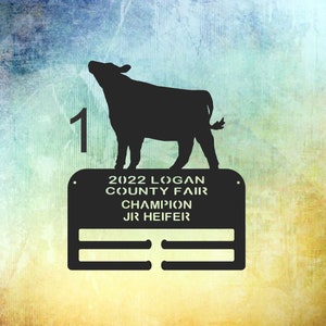 Dairy Cow Ribbon Holder or Keyrack / Pen Sign / Livestock Award / Farm ...