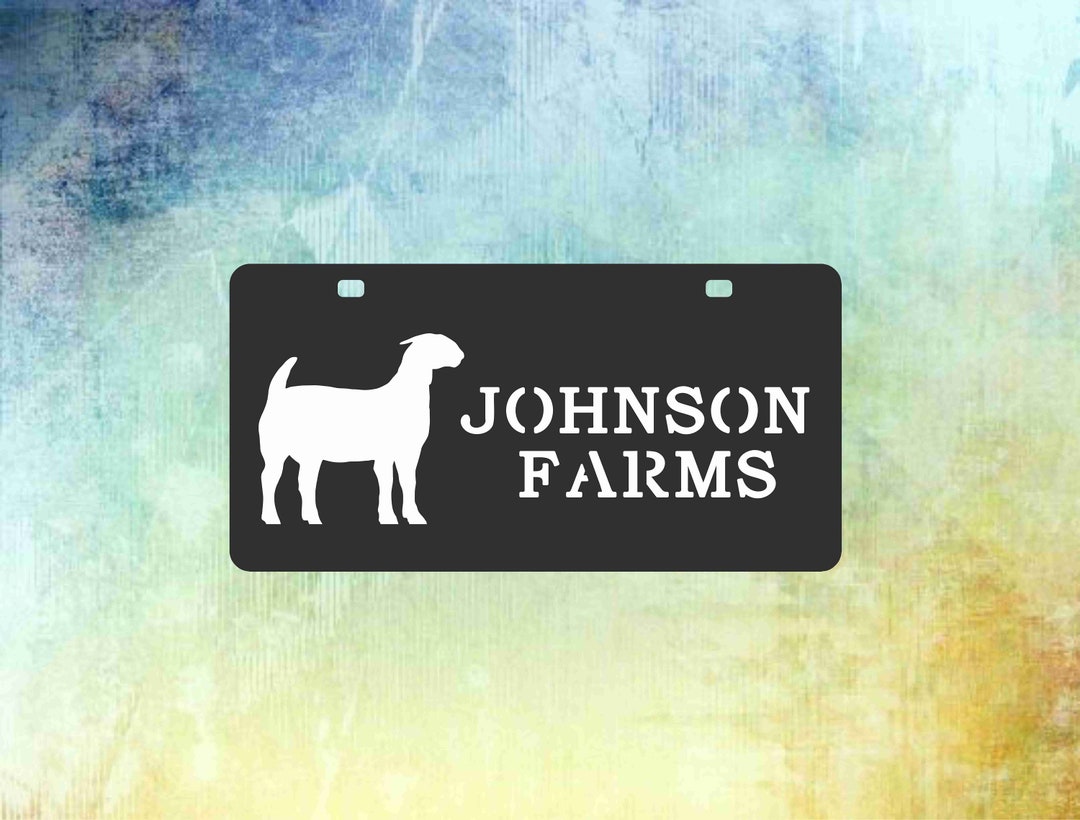 Goat License Plate. Car-truck Vanity Tag. Livestock Custom and ...