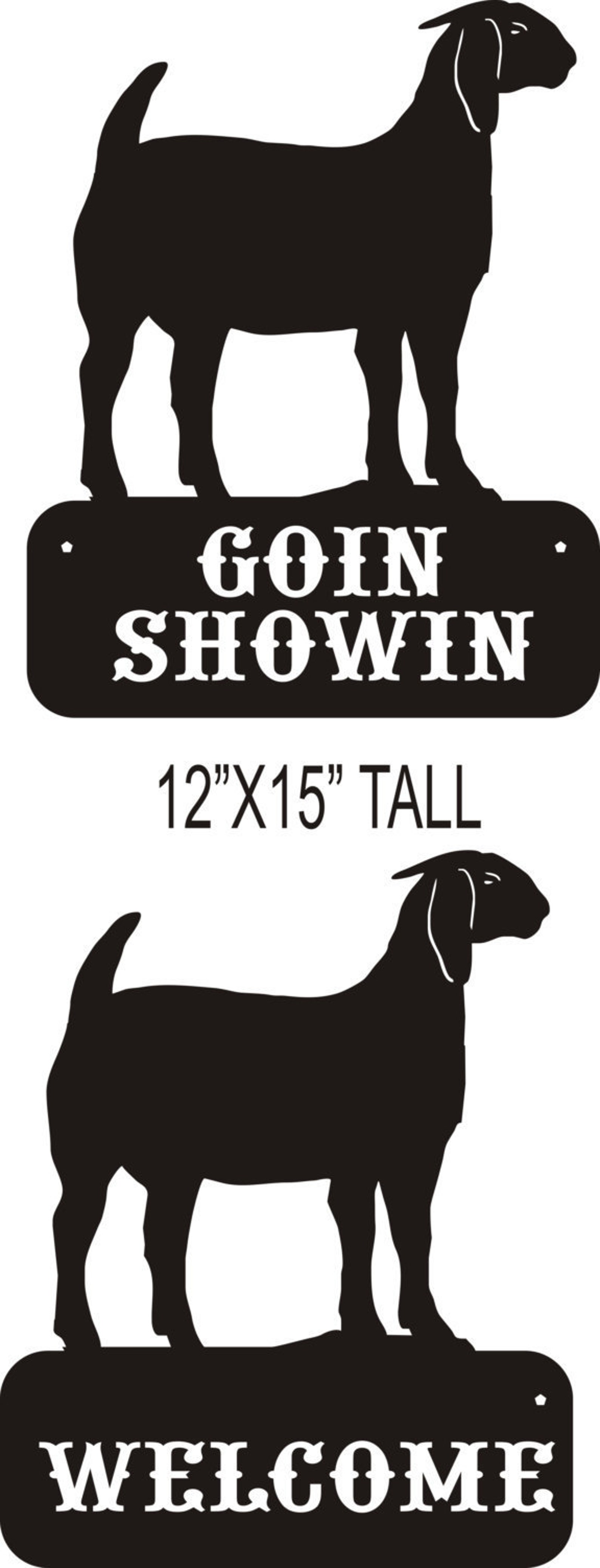 Show Boer Goat Sign or Yard Stake / Custom Livestock Metal Art - Etsy