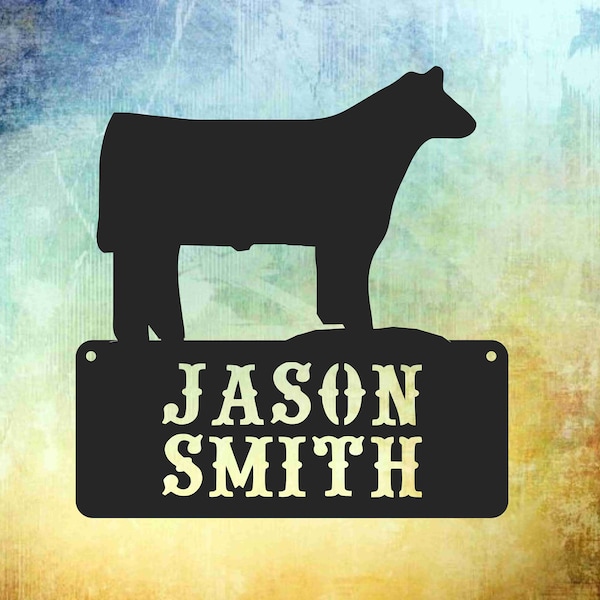 Steer Stall Pen Sign - Etsy