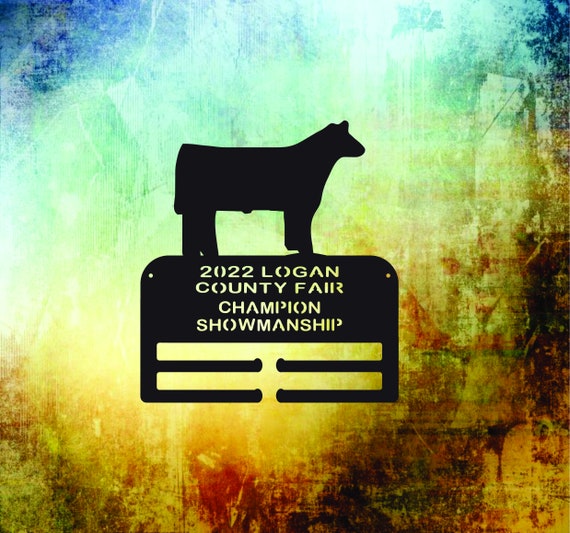 Show Steer Ribbon Holder Heifer Show Trophy Heifer Award - Etsy