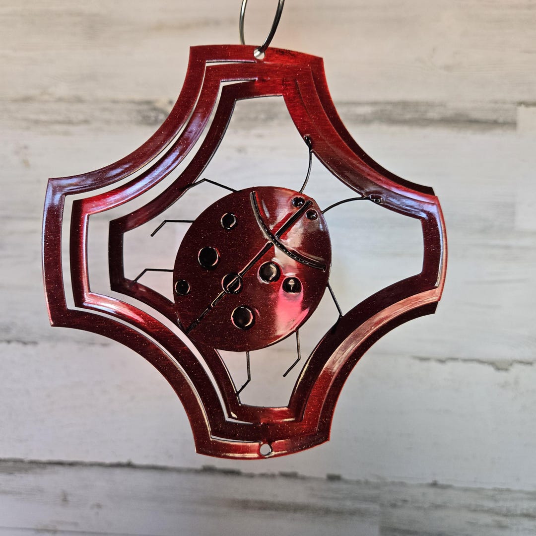 Ladybug Wind Spinner: Kinetic Garden Decor, 6" Whirly - Etsy