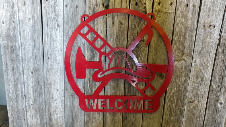 Fireman circle sign. Yard garden decor decoration. PLasma | Etsy
