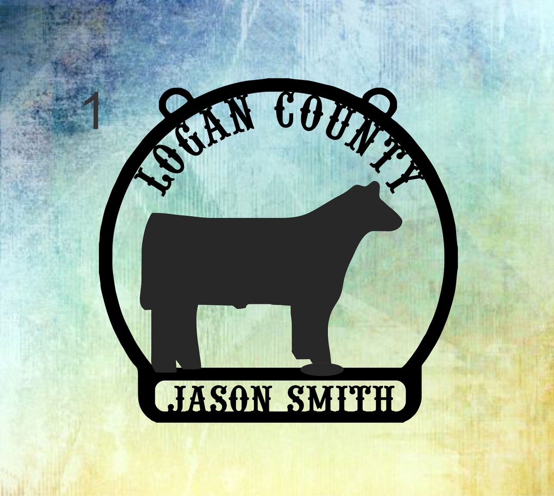 Personalized Steer Metal Sign: Livestock Show Award, Stall or Pen Sign ...