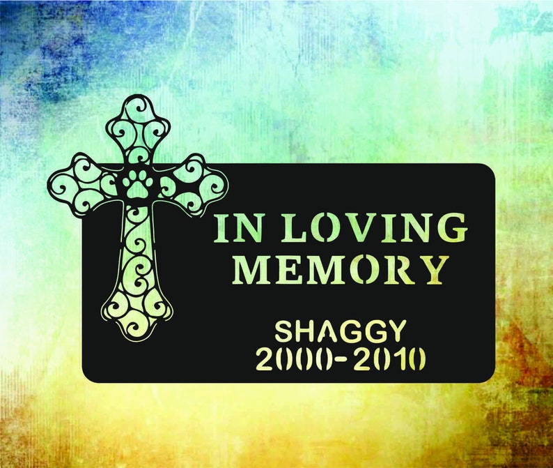 In Loving Memory Dog Memorial Marker Custom Yard Stake Sign - Etsy