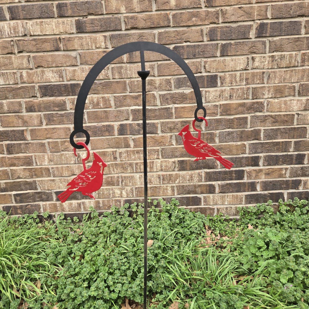Cardinal Bird Kinetic Rocking Motion Wind Spinner Yard Stake: Colorful ...