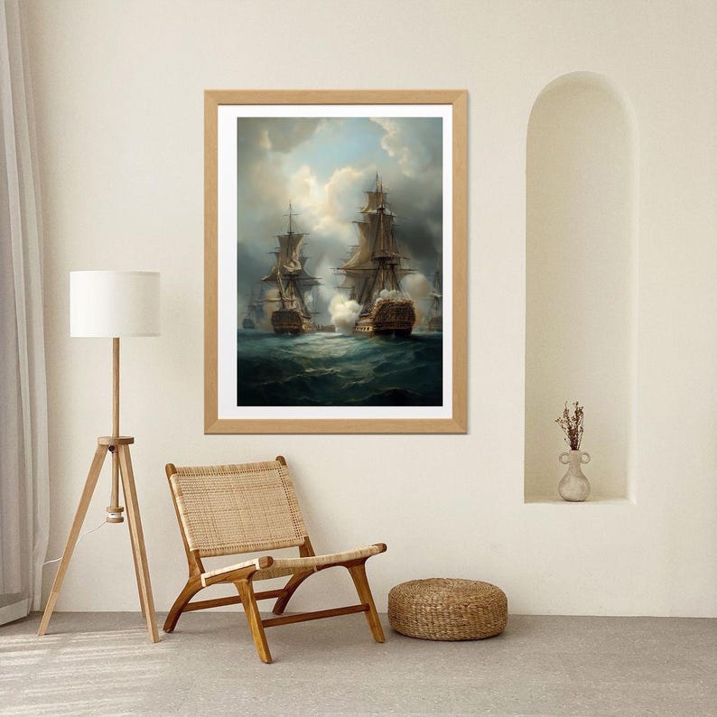 Battle of Trafalgar Poster Horatio Nelson Print British Navy History ...