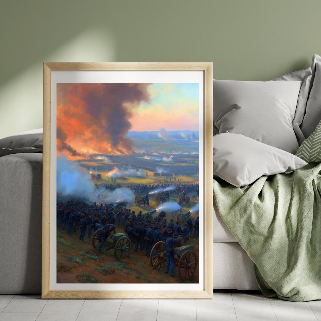 Battle of Gettysburg Poster American Civil War Print Gettysburg ...