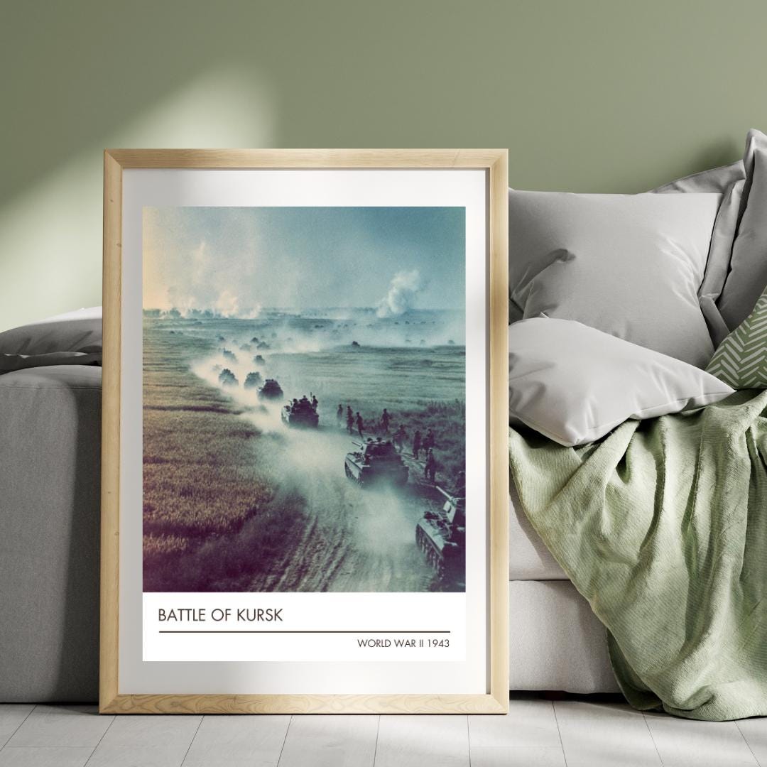 Battle of Kursk Poster – WWII Eastern Front Wall Art, 1943 Tank Battle ...