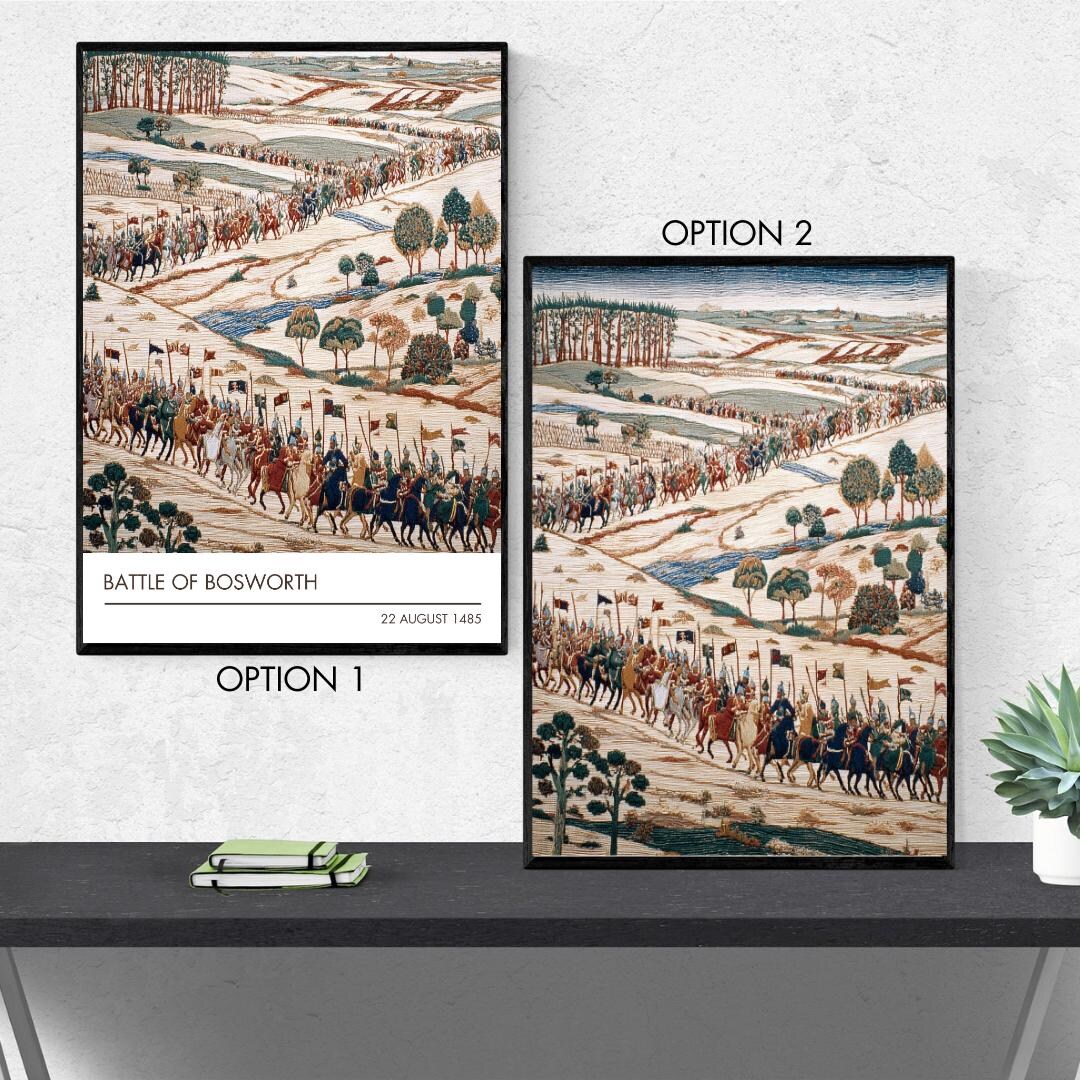 Battle of Bosworth Poster – 1485 Medieval England Wall Art, War of the ...