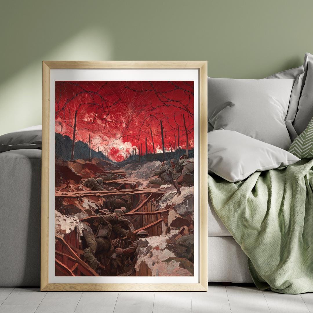 World War 1 Poster Battle of the Somme Print Trench Warfare Poster ...