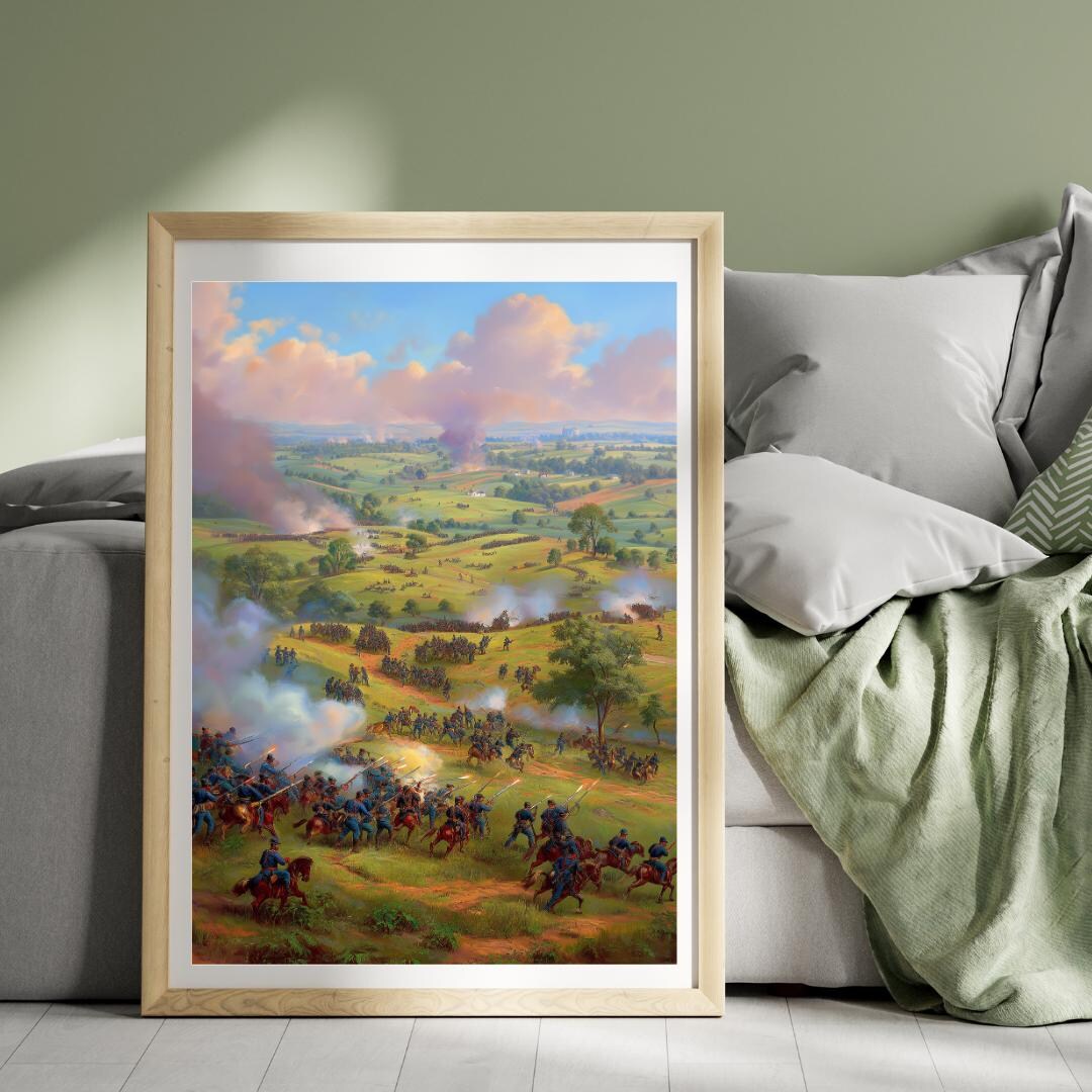 Battle of Gettysburg Poster American Civil War Print Gettysburg ...