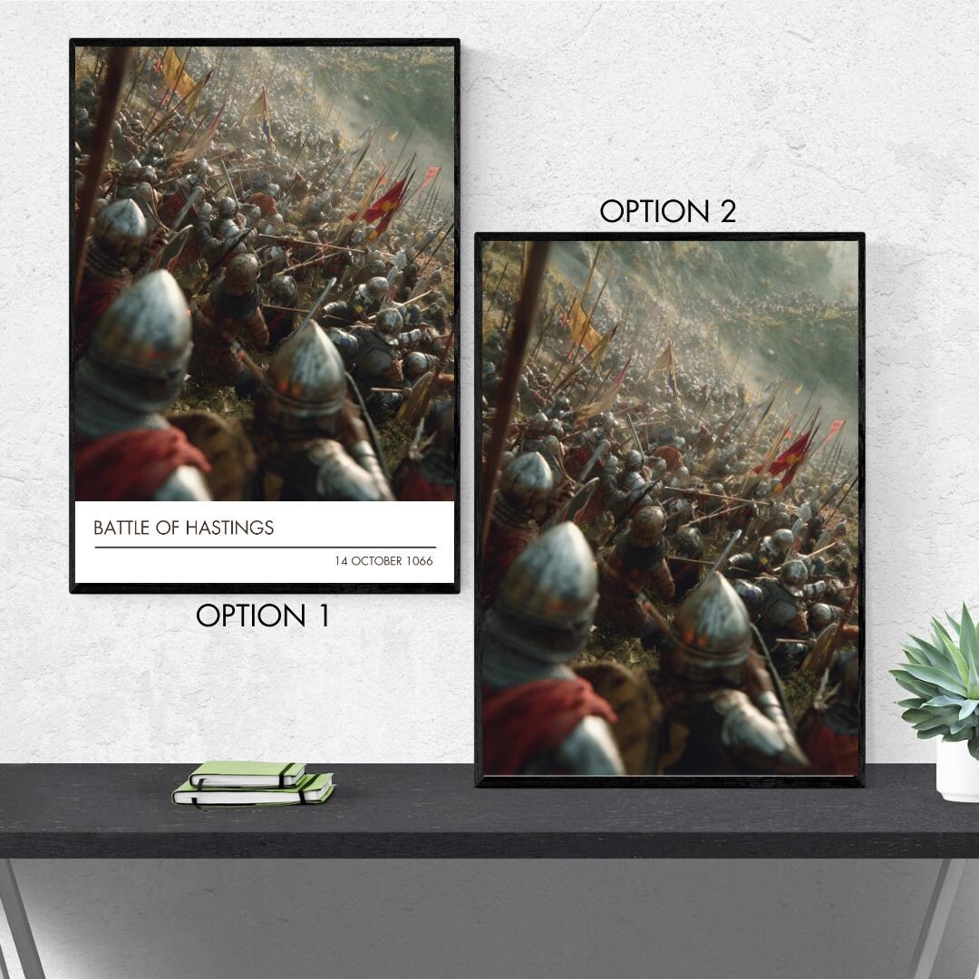 Battle of Hastings 1066 Poster – Medieval History Wall Art, Norman ...