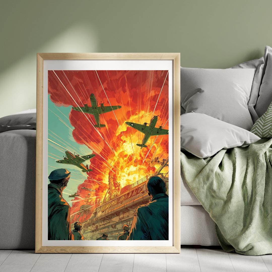 Pearl Harbor WWII Poster – 1941 Attack Vintage War Art Print, Military ...