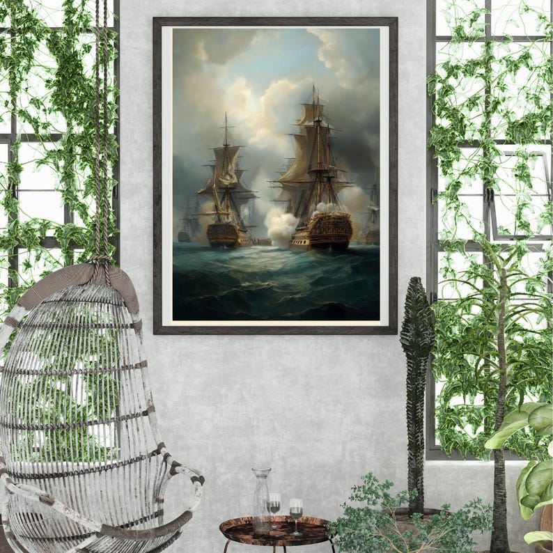 Battle of Trafalgar Poster Horatio Nelson Print British Navy History ...