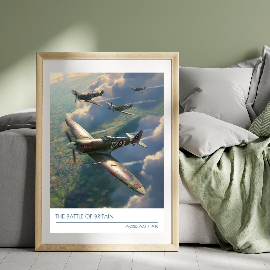 Battle of Britain Poster White Cliffs of Dover the Blitz Print WW2 ...