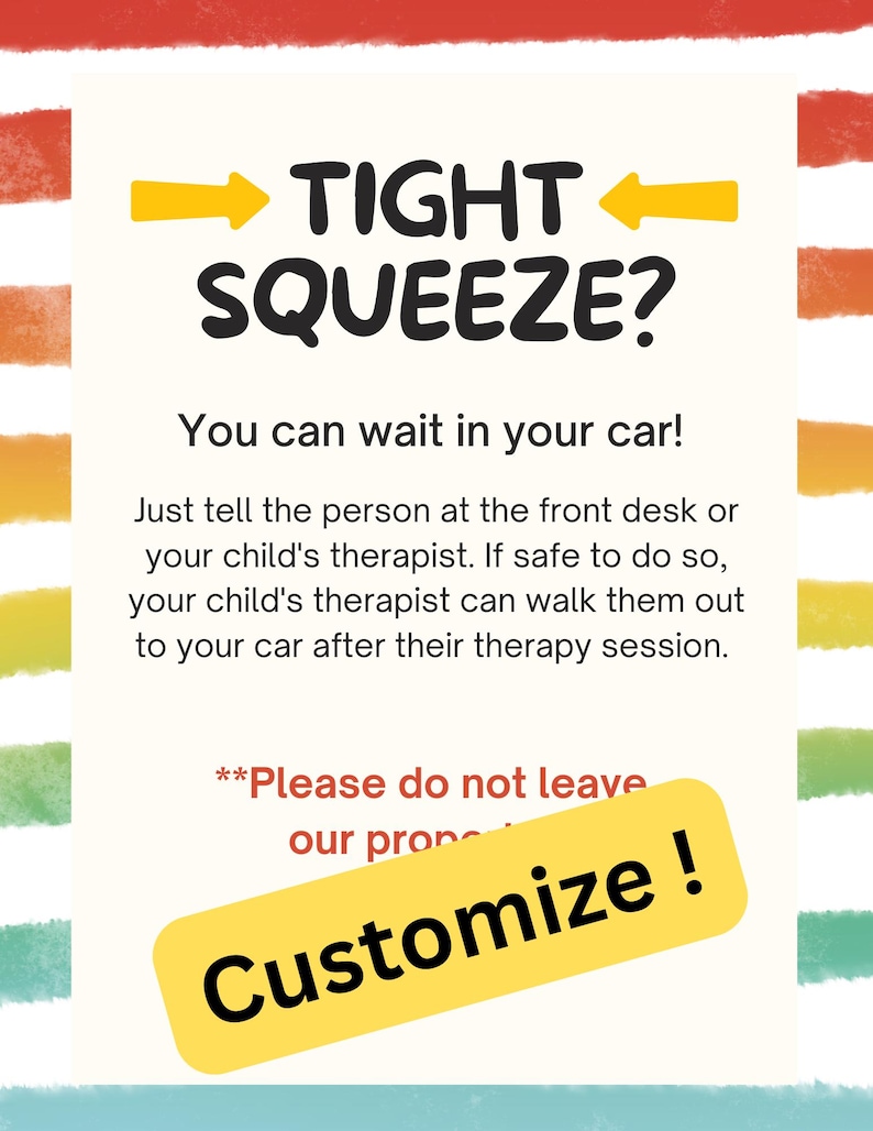 Custom "waiting Room" Sign Template - Etsy